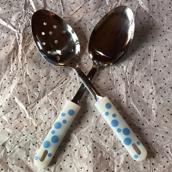 Temp-Tations | Kitchen | Nwot Temptations Large Serving Spoons Blue ...